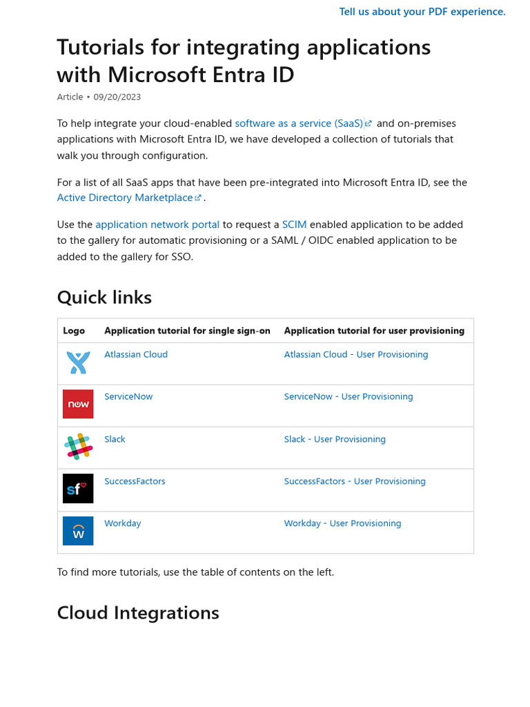 Azure Active Directory Saas Apps | PDF | Cloud Computing | Software As ...