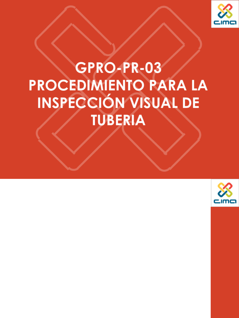GPRO-PR-03 Procedimiento para La Inspeccion Visual de Tuberia | PDF | Soldadura | Construcción