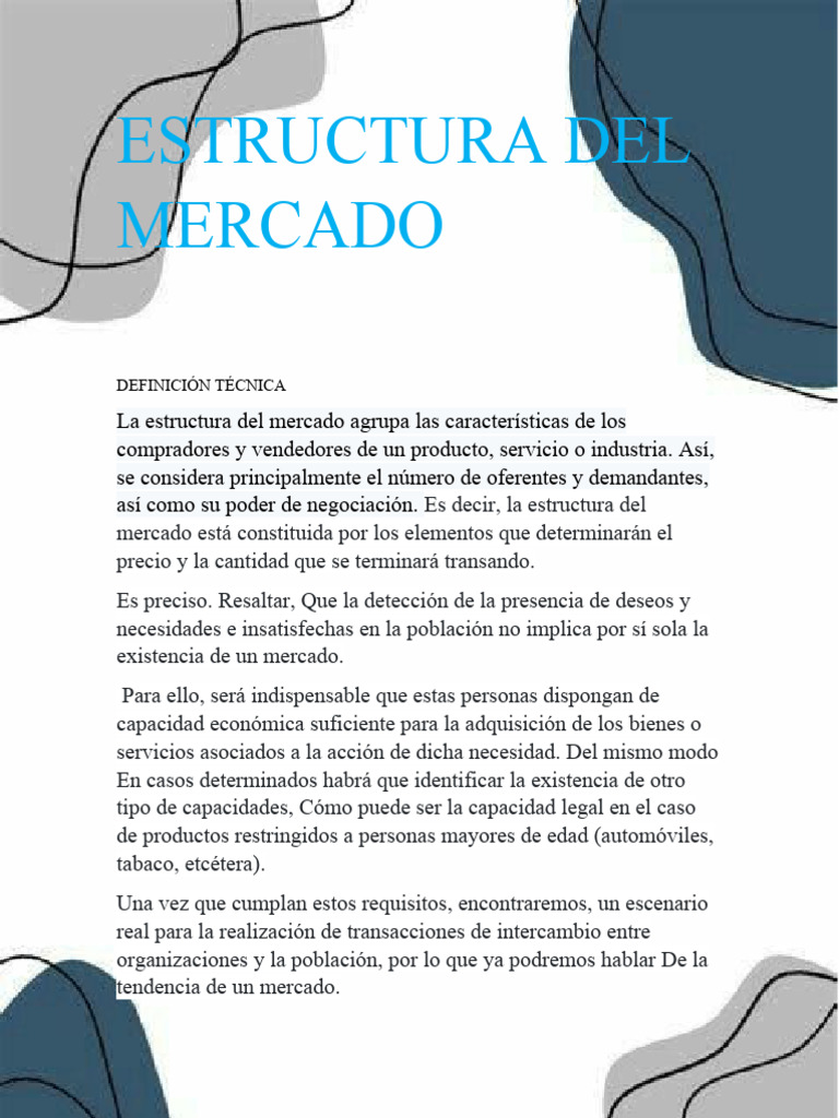 Estructura Del Mercado | PDF