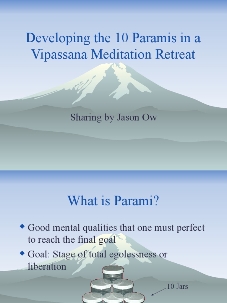 Developing the 10 Paramis in Vipassana | PDF | Meditation | Metaphysics Of Mind
