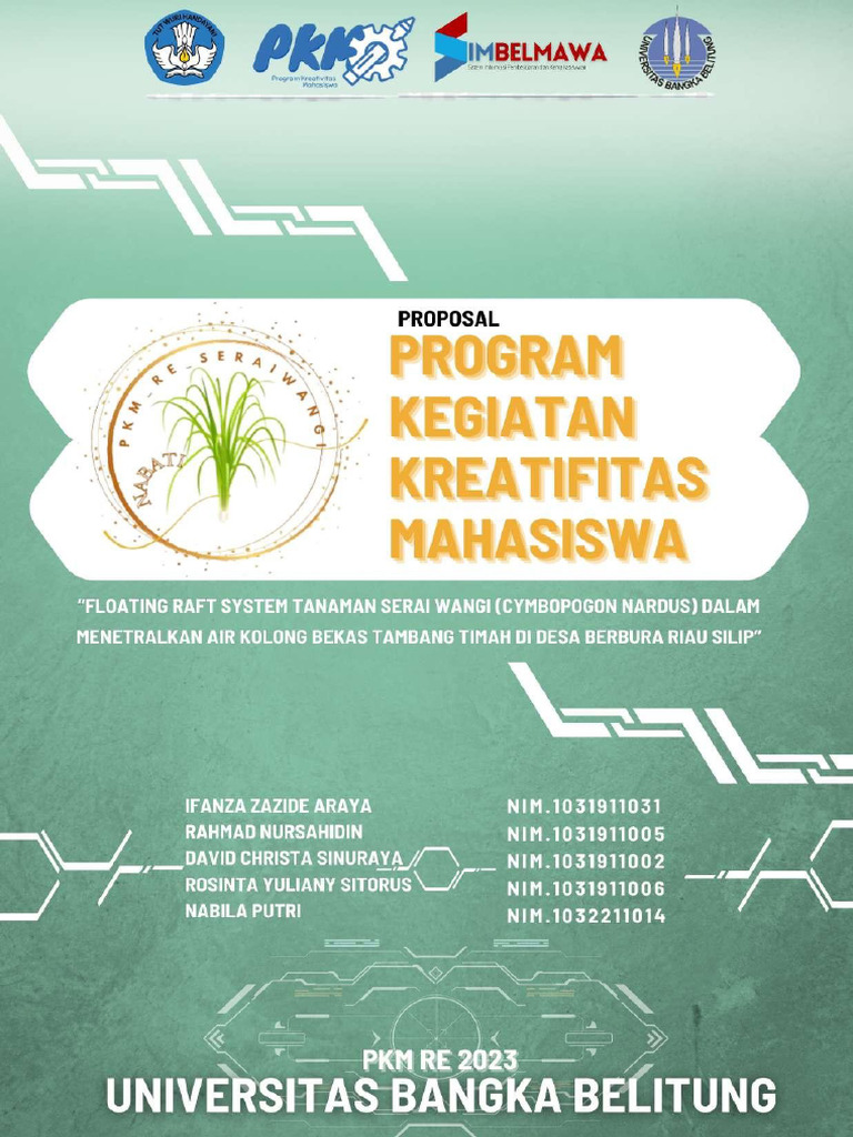 Penetralan Air Kolong dengan Serai Wangi | PDF | Sains & Matematika ...