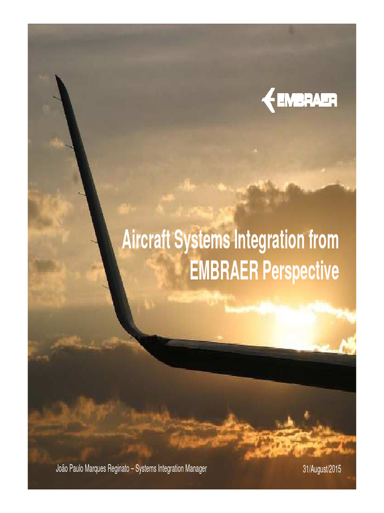 ICAS 2015 Workshop Systems - Integration - Embraer | PDF | Engineering ...