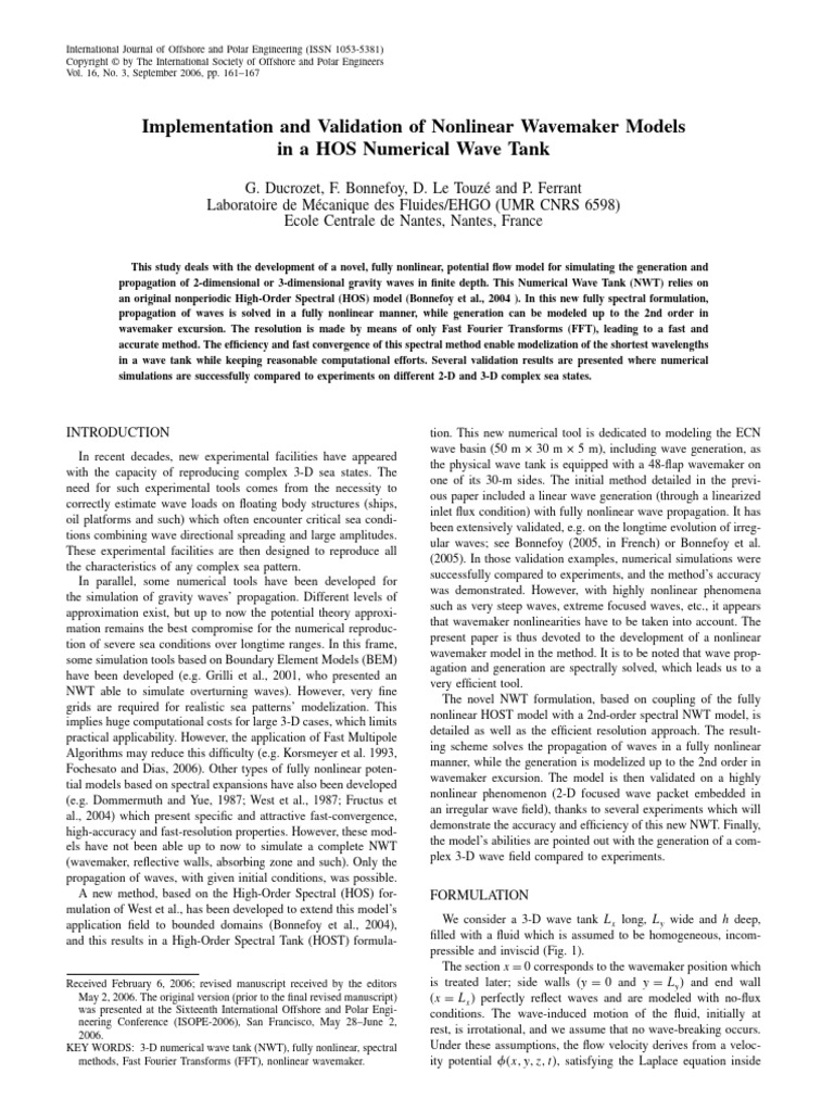 Ducrozet 等 - Implementation and Validation of Nonlinear Wavemak | PDF ... Ducrozet 等 - Implementation and Validation of Nonlinear Wavemak | PDF ...