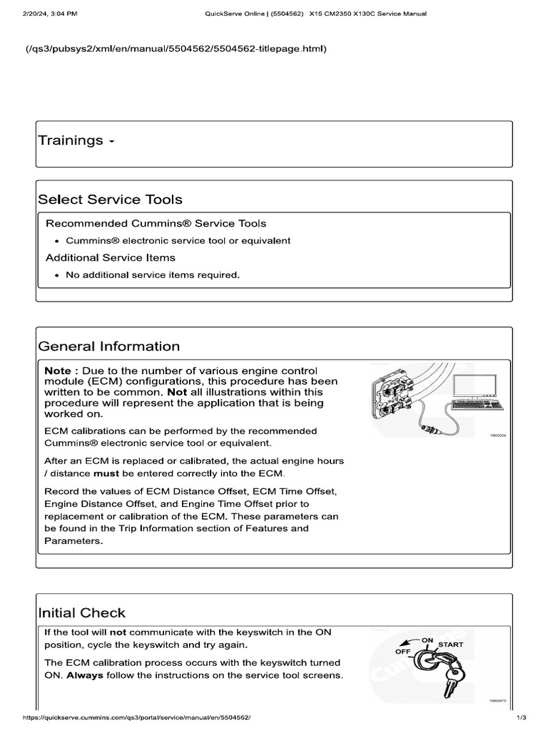 019-032 Engine Control Module Calibration Code | PDF