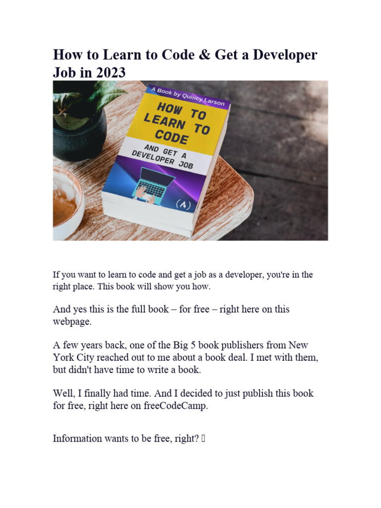 How to Learn to Code | PDF | Computing