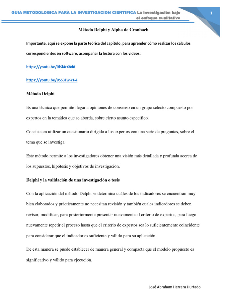 Delphi | PDF | Método científico | Cuestionario