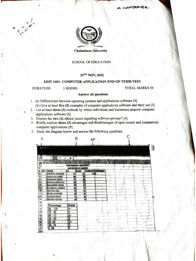 Comp Application 2022 Test | PDF