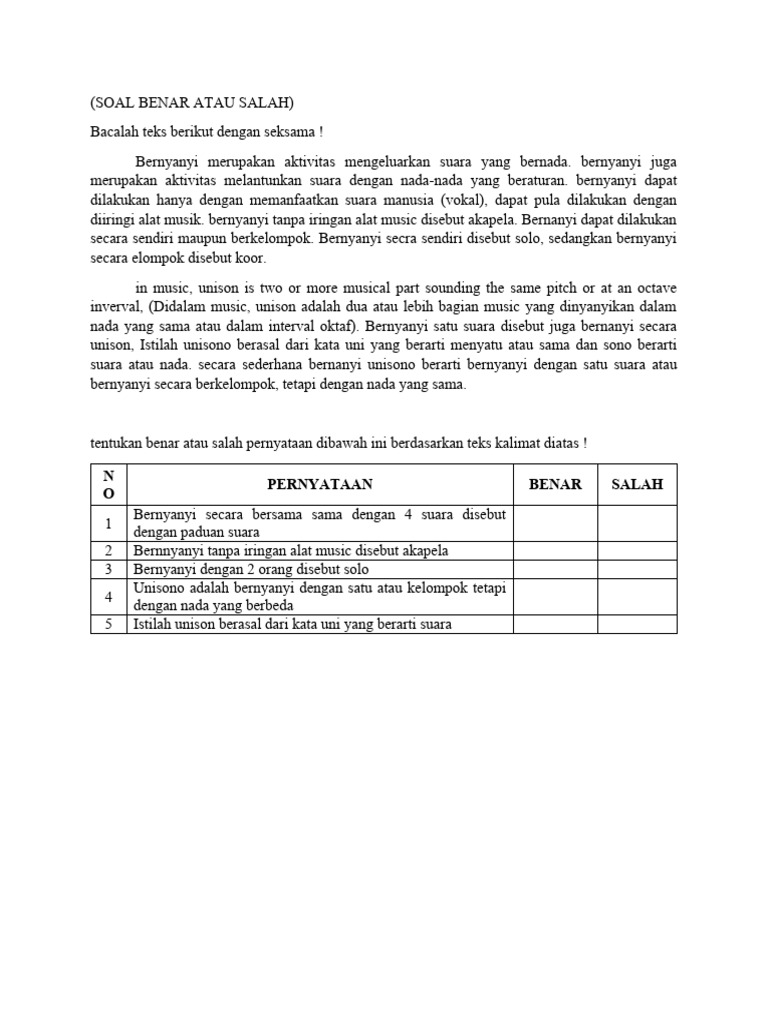 Istilah dan Jenis Bernyanyi | PDF