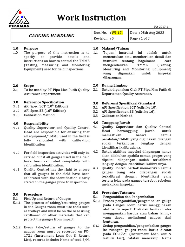 Draft Wi-Gauging Handling | PDF