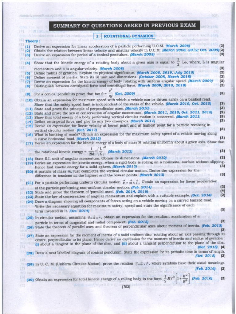 12th Physics PYQ's | PDF