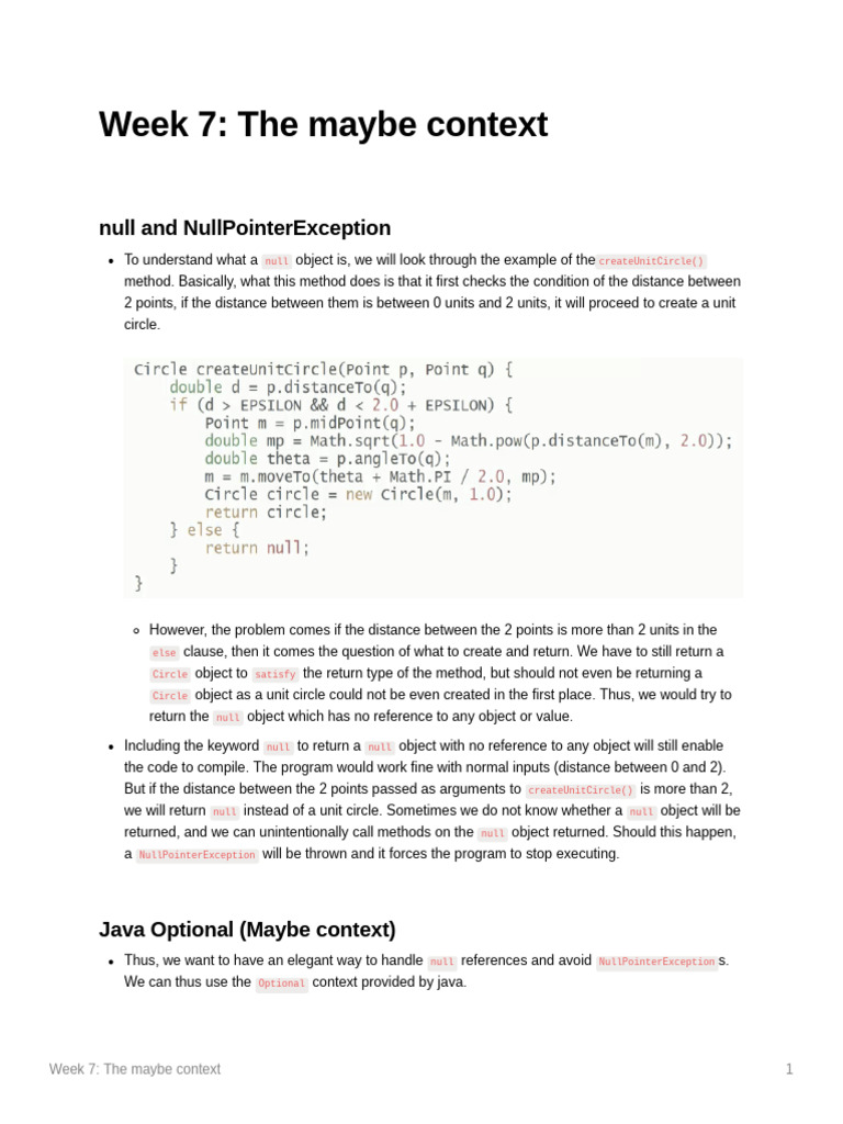 Week 7 Maybe Context | PDF | Anonymous Function | Method (Computer Programming)