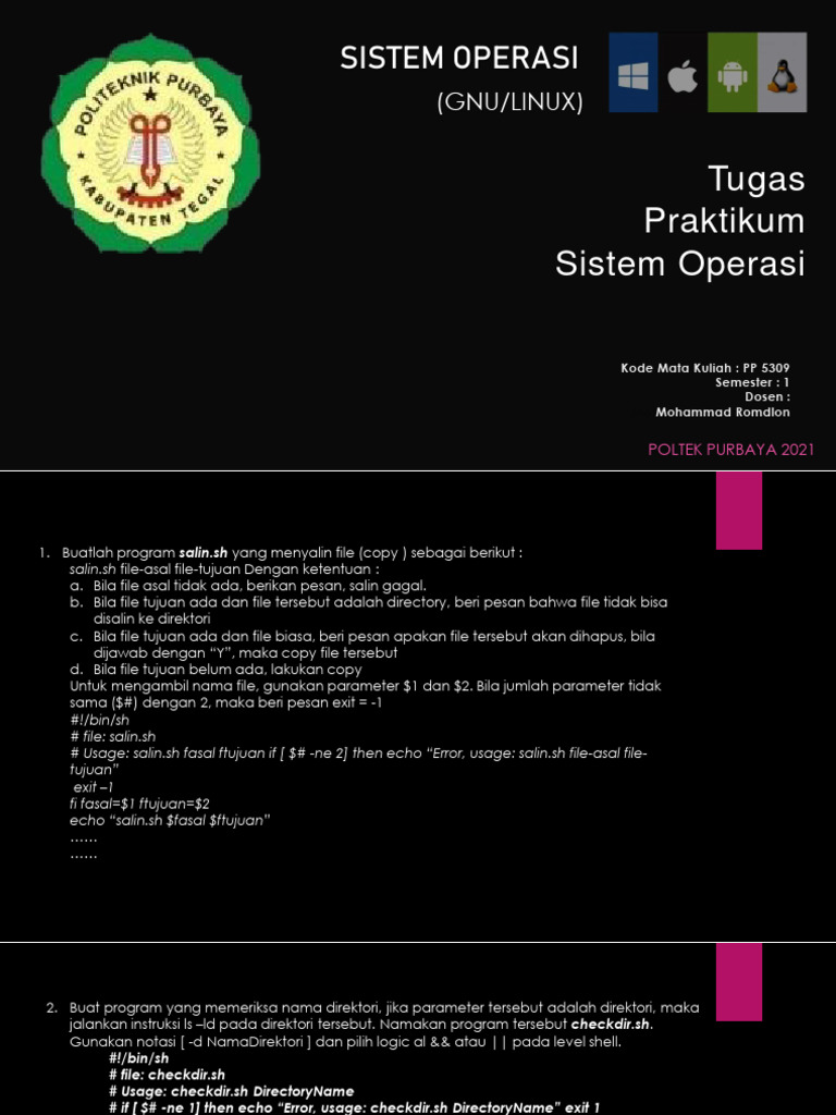 13 Tugas Praktikum Sistem Operasi | PDF