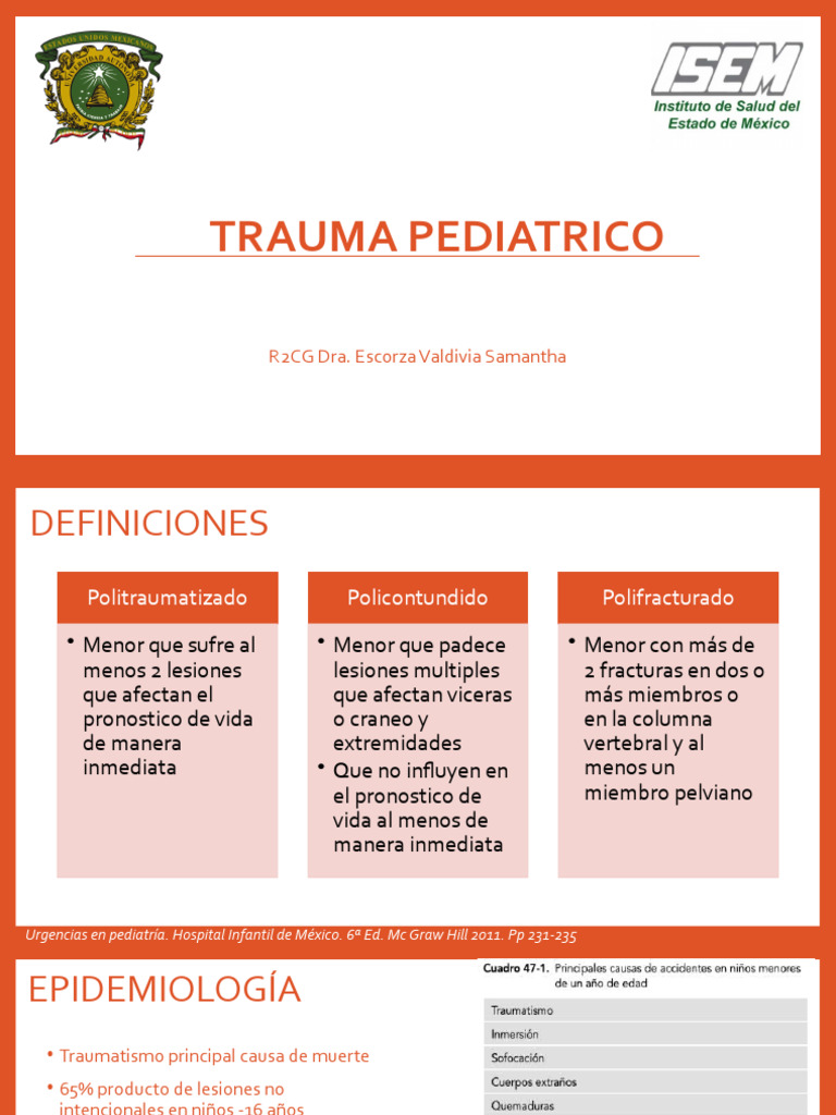 Trauma Pediatrico | PDF | Lesión | Lesión cerebral traumática