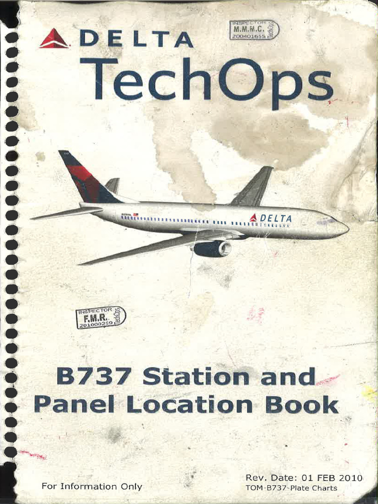 Manual Delta TechOps B737 Station and Panel Location Book | PDF