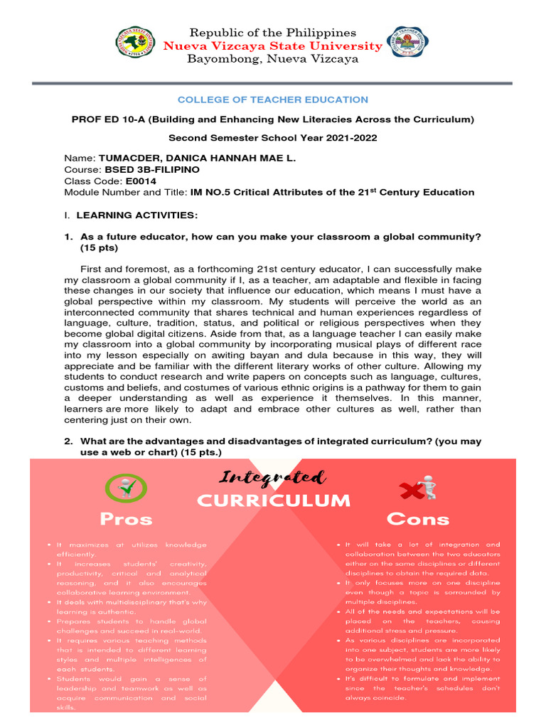 Prof Ed 10-A - Module 5 - Tumacder, DHML | PDF | Teachers | Lecture