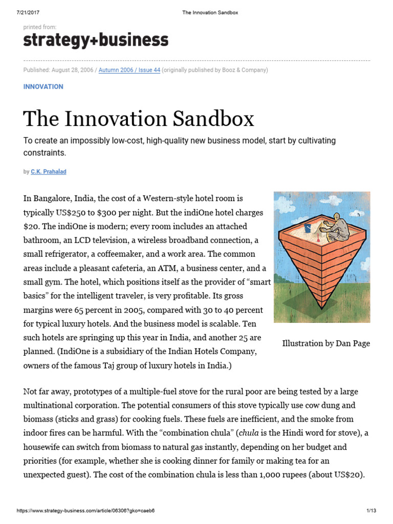 The Innovation Sandbox | PDF | Innovation | Hospital