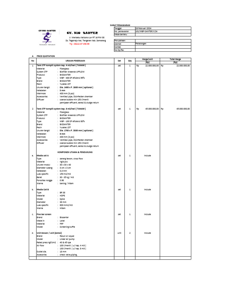 STP Pekalongan 1 | PDF | Building Materials | Civil Engineering