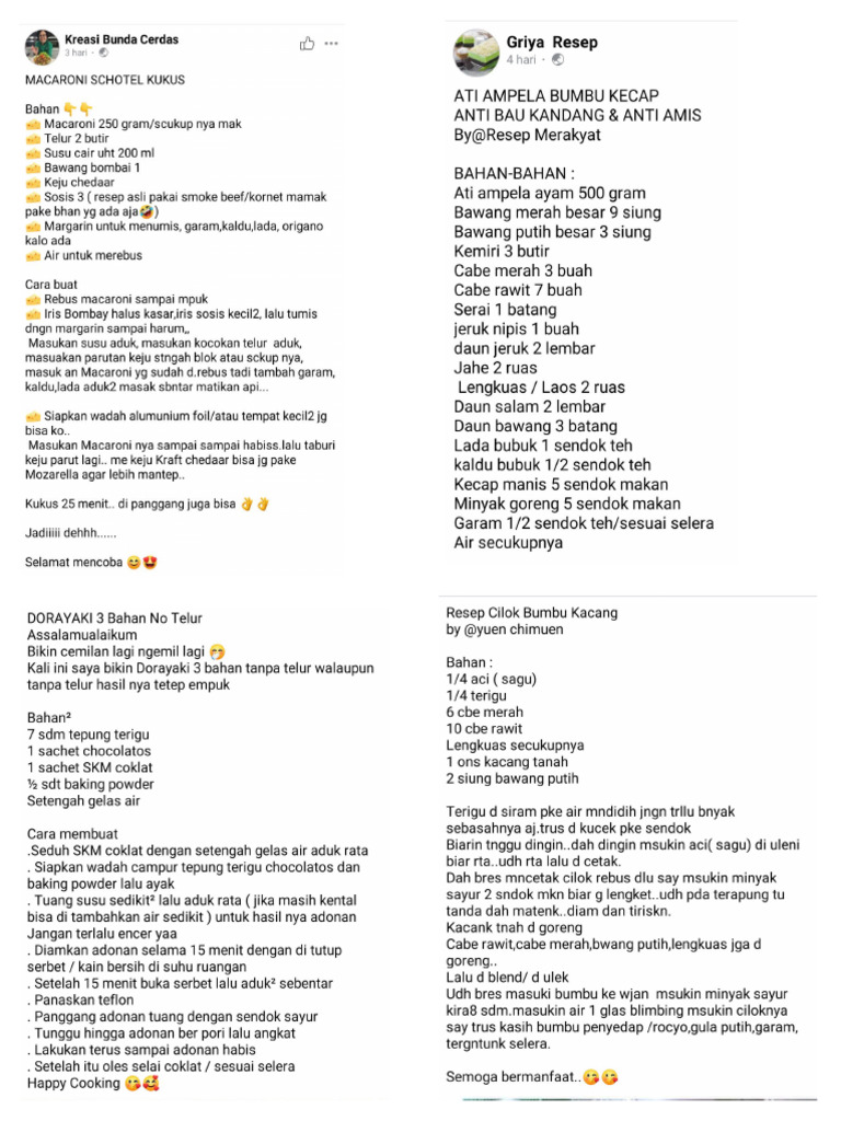 Kumpulan Resep2 | PDF