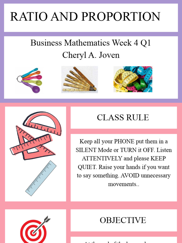 Bus - Math Q1 Week 4 Part 1 | PDF | Ratio | Equations