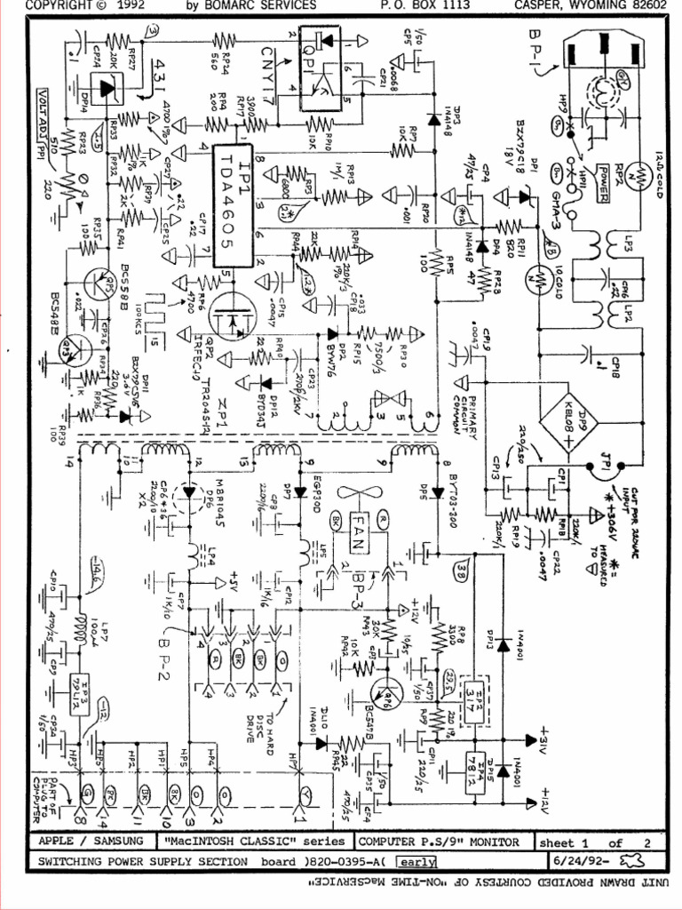 Macintosh Classic Schematic (Bomarc) | PDF