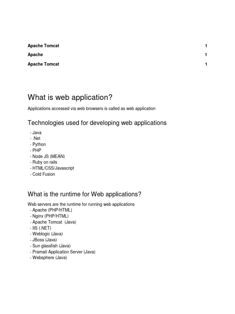 Apache Tomcat | PDF | World Wide Web | Internet & Web