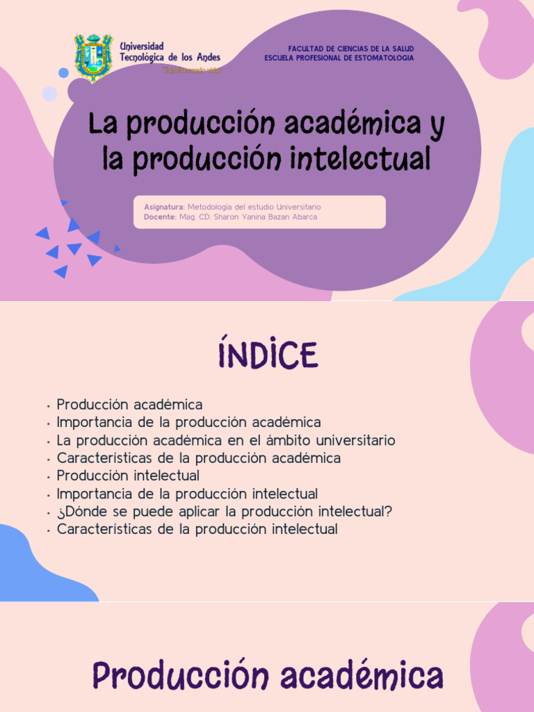 Produccion Academica y Produccion Intelectual | PDF | Conocimiento ...