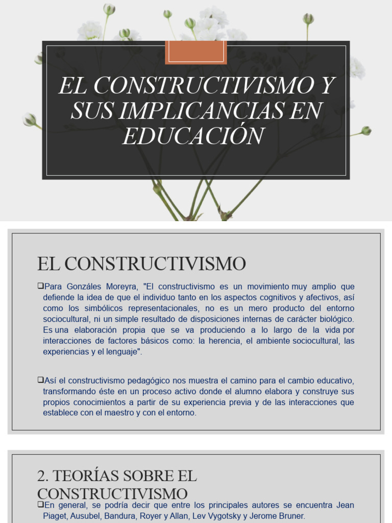 Gabriela Morales El Constructivismo | PDF | Constructivismo (filosofía de la educación ...