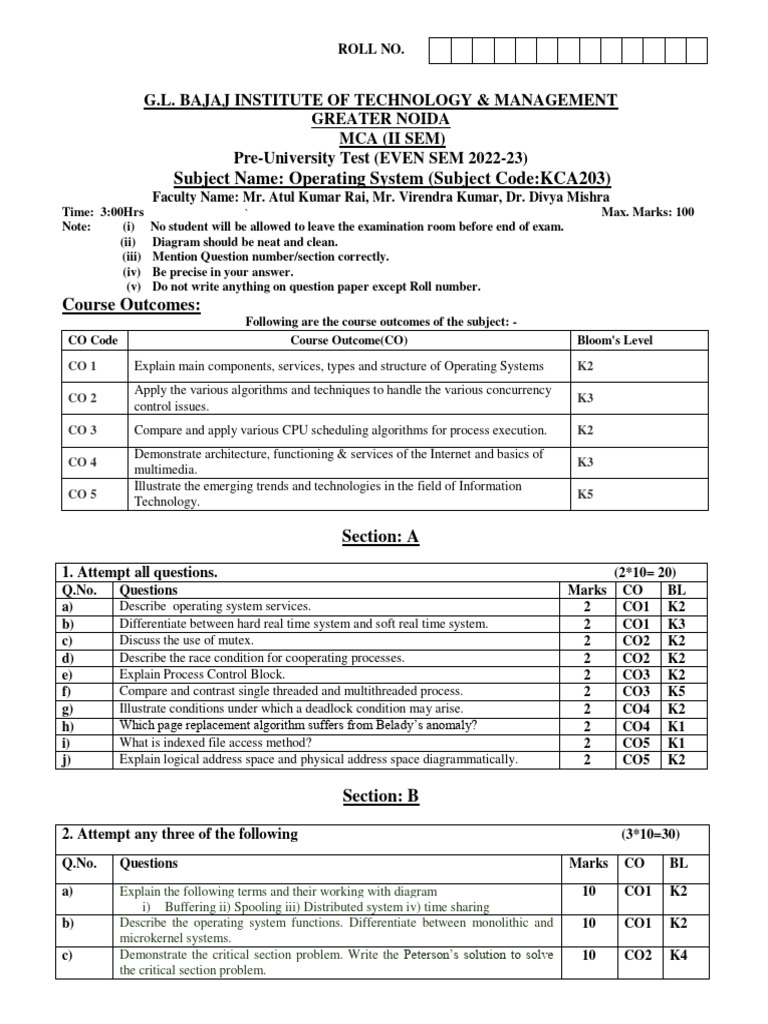 Os Merged | PDF | Process (Computing) | Operating System