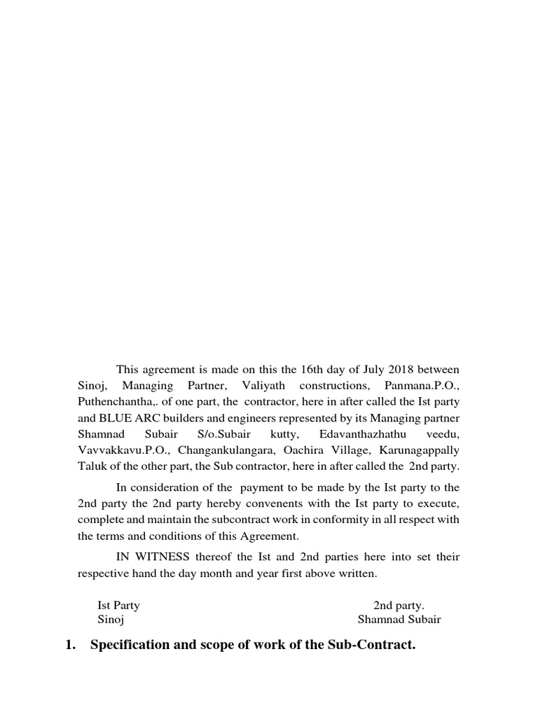 Wa0005 | PDF | Subcontractor | Private Law