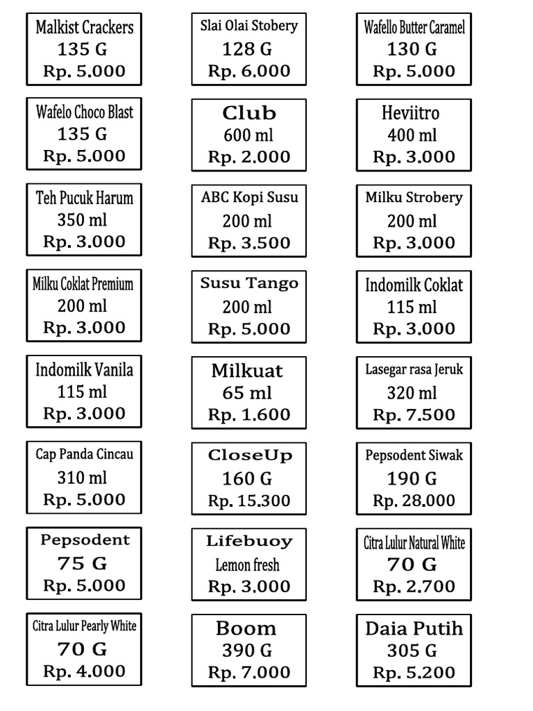 Label Produk 2 DDD | PDF