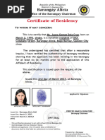 Individual Records of Barangay Inhabitants | PDF | Government And ...