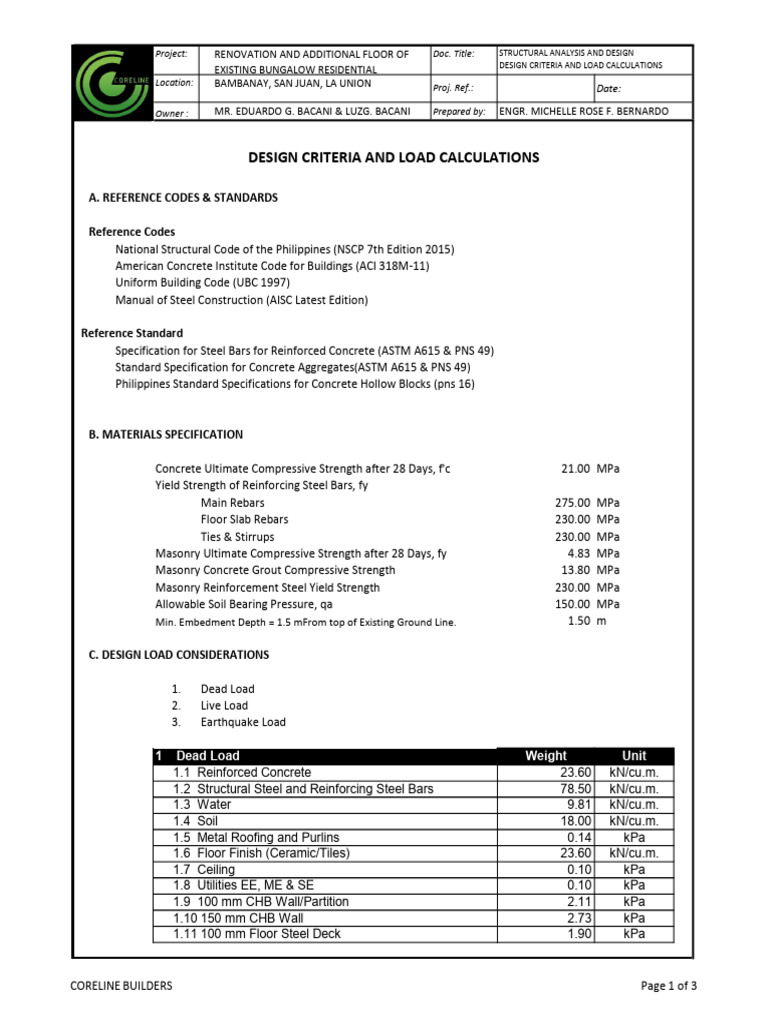 Bacani - Renovation Structural Analysis and Design | PDF | Concrete | Building Technology