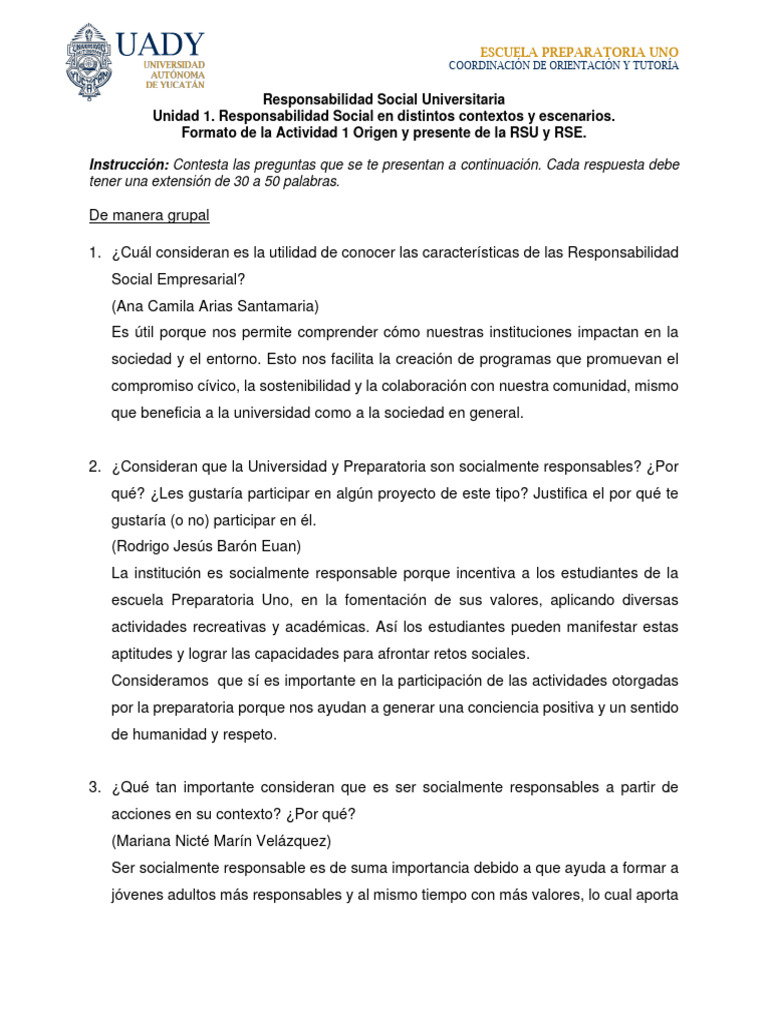 Ada 1 Rcu | PDF | Responsabilidad social corporativa