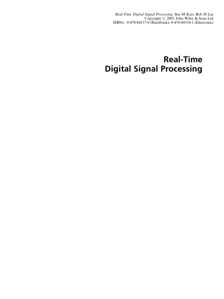 Real Time Digital Signal Processing Pdf Sampling Signal Processing