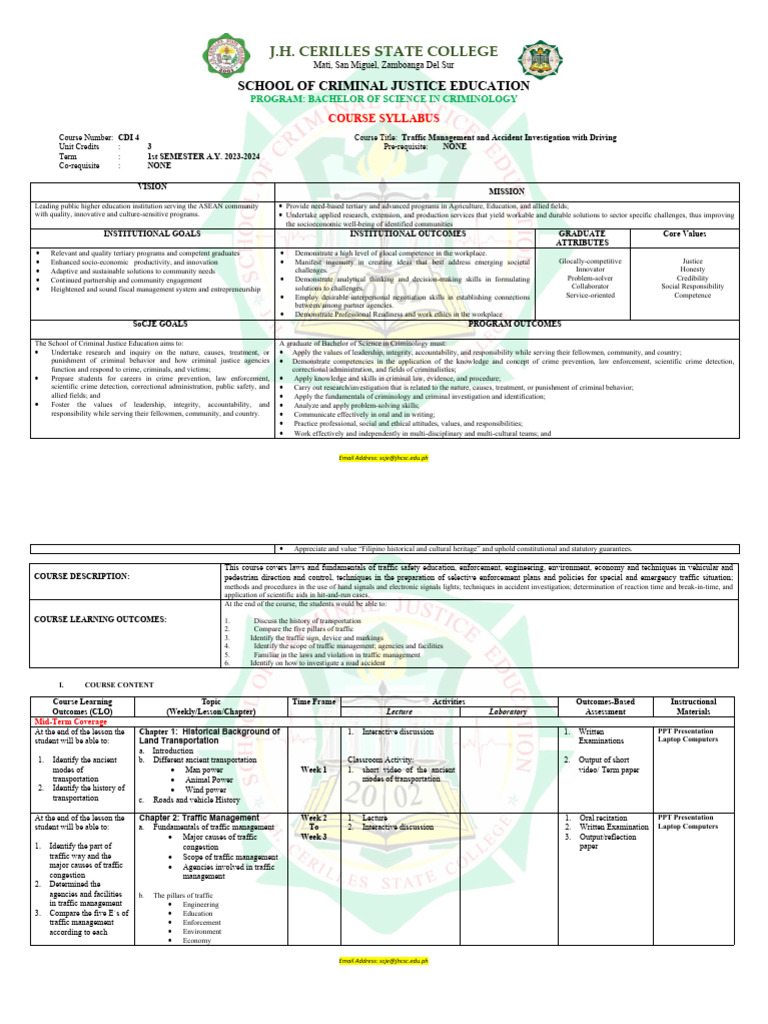 Cdi4 Syllabus | PDF | Crimes | Crime & Violence