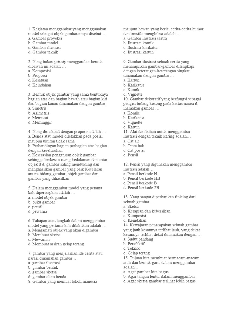 Soal SBK Kelas 8 | PDF