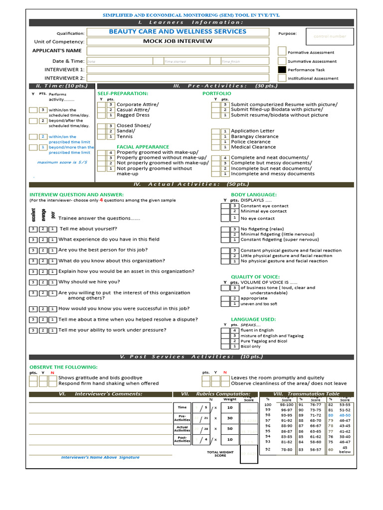 Immersion Mock Interview Updated | PDF | Gesture | Communication