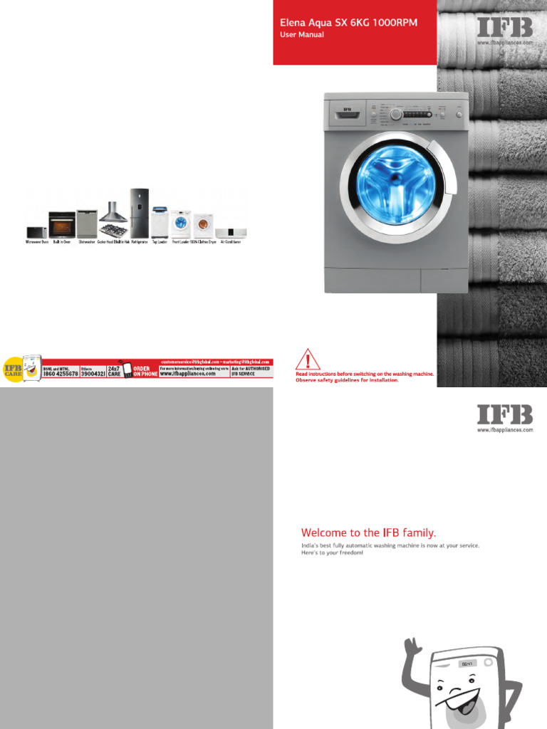 IFB Elena Aqua SX Washing Machine | PDF