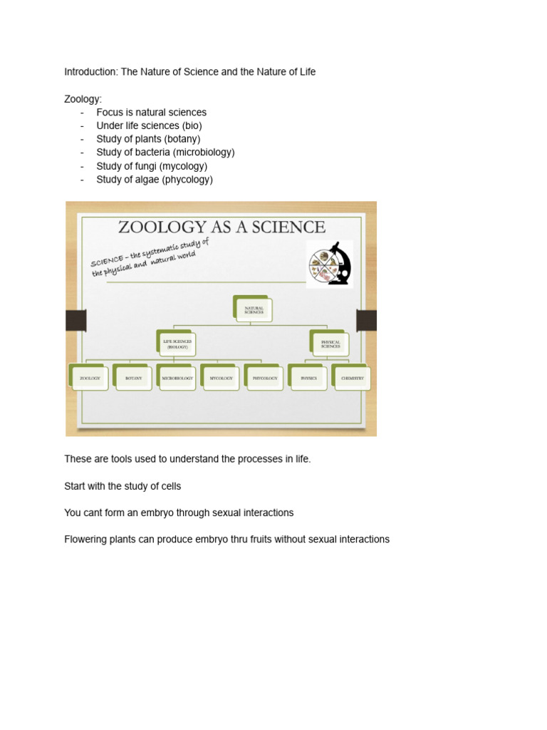 Week 1 - Zoology Lecture | PDF | Organisms | Reproduction