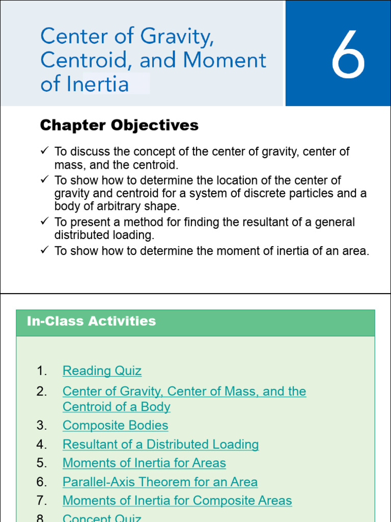Chapter 06 Mechanics of Engineering by HCMUT | PDF | Center Of Mass | Geometry