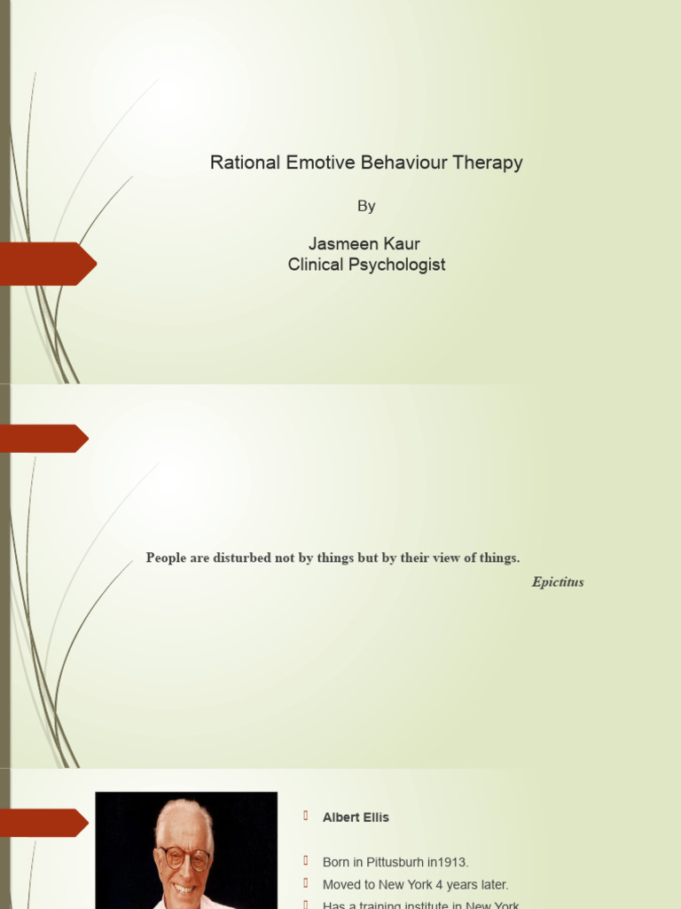 Understanding Rational Emotive Behaviour Therapy | PDF | Rational ...