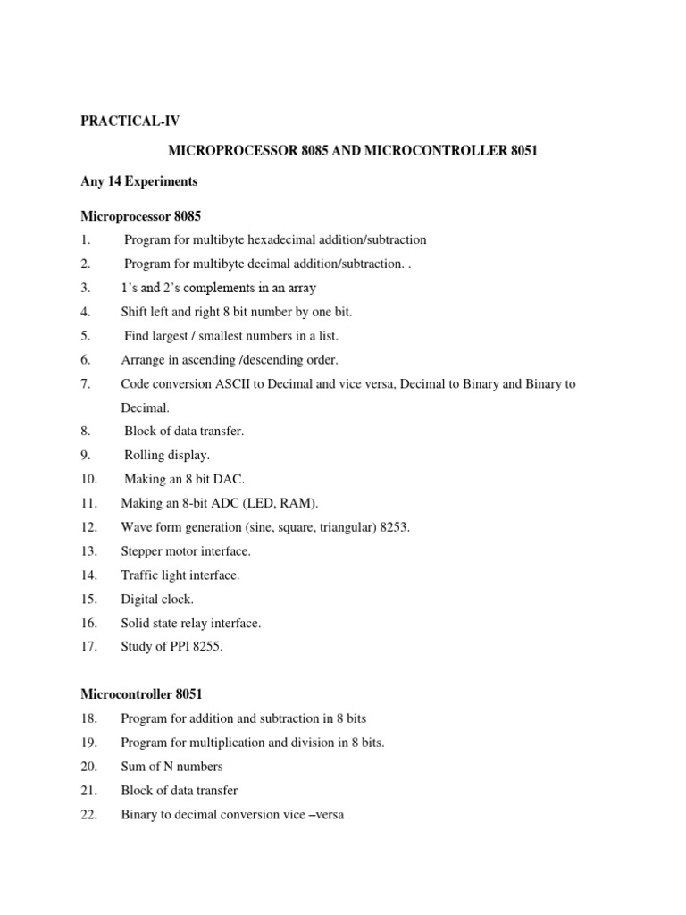 Microprocessor Alp (Repaired) | PDF | Bit | Assembly Language
