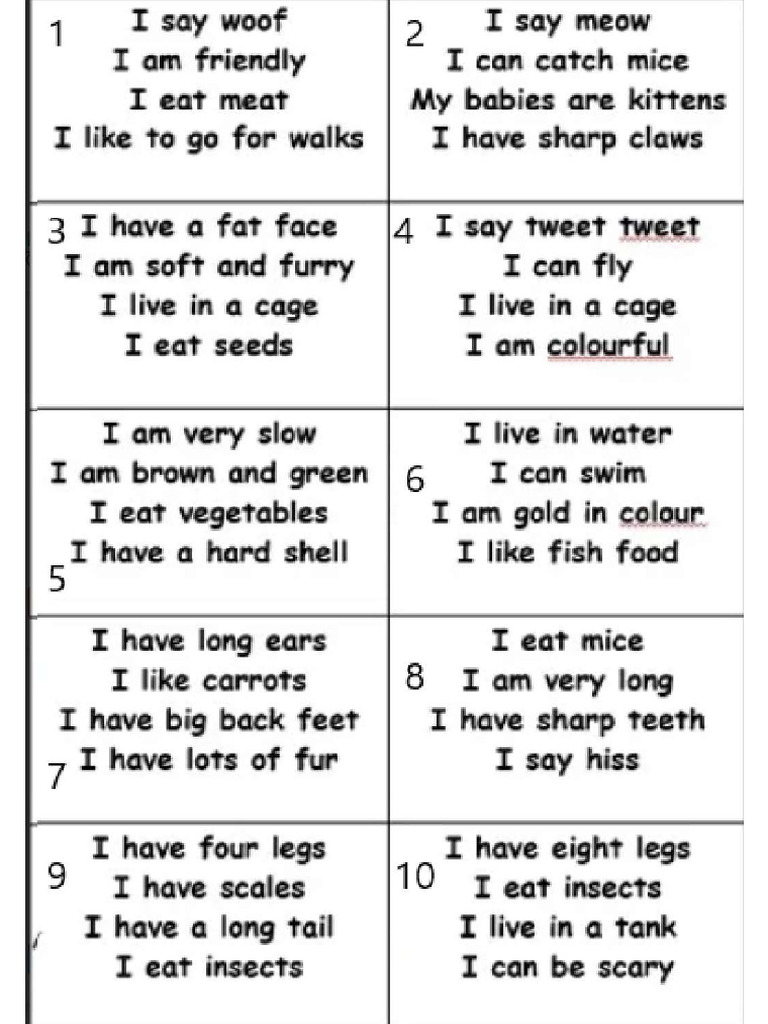 Riddles About Animals | PDF