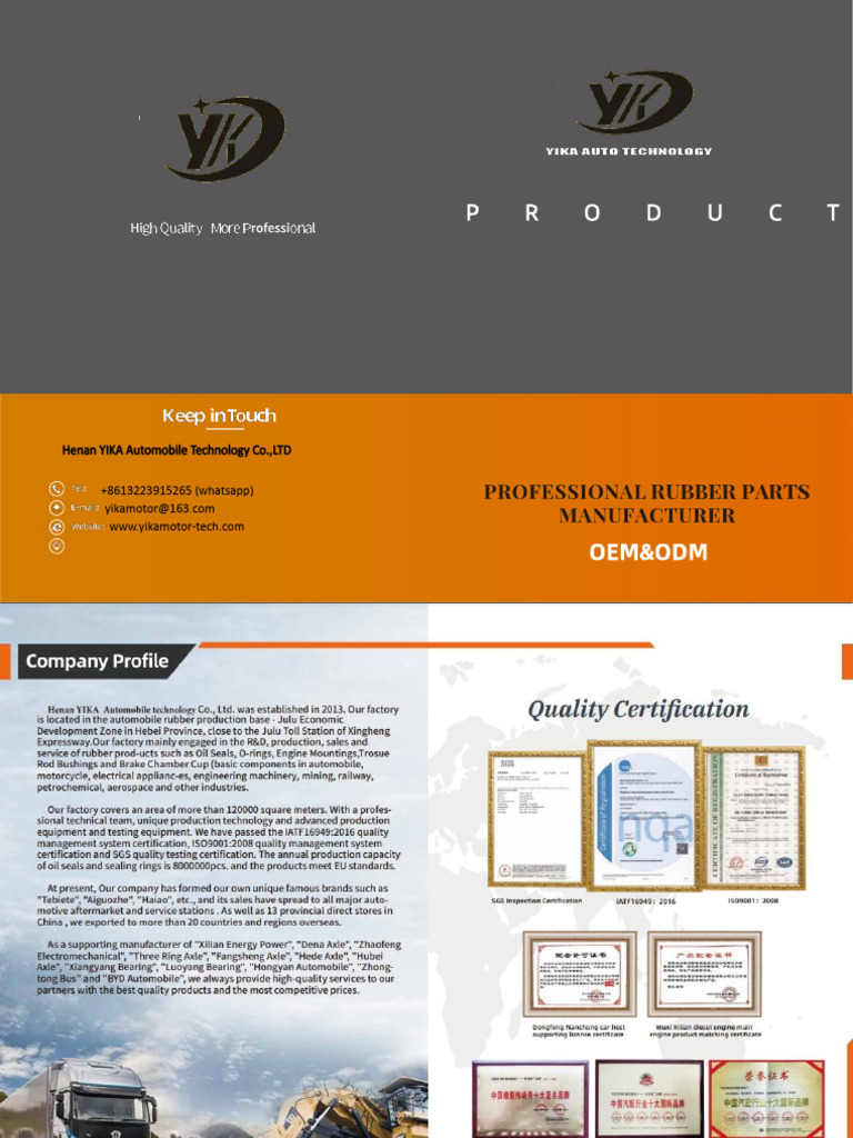 YIKA OIL SEAL Grease Seal (Hub Repaire Kit Brochure) | PDF | Automotive ...