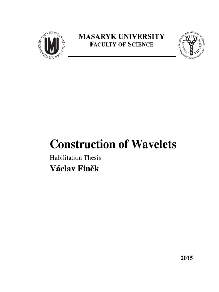 Habilitace | PDF | Wavelet | Basis (Linear Algebra)