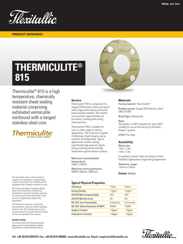 Thermiculite 815 | PDF | Secondary Sector Of The Economy | Industrial ...
