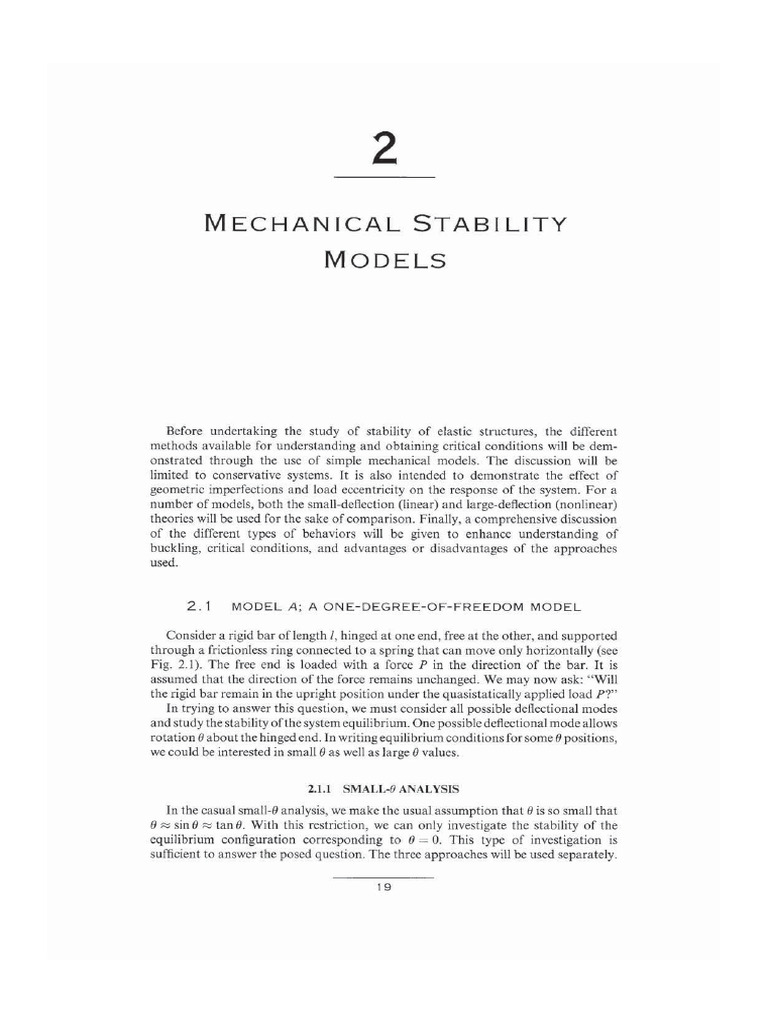 Chap 2 Mechanical Stability Models | PDF