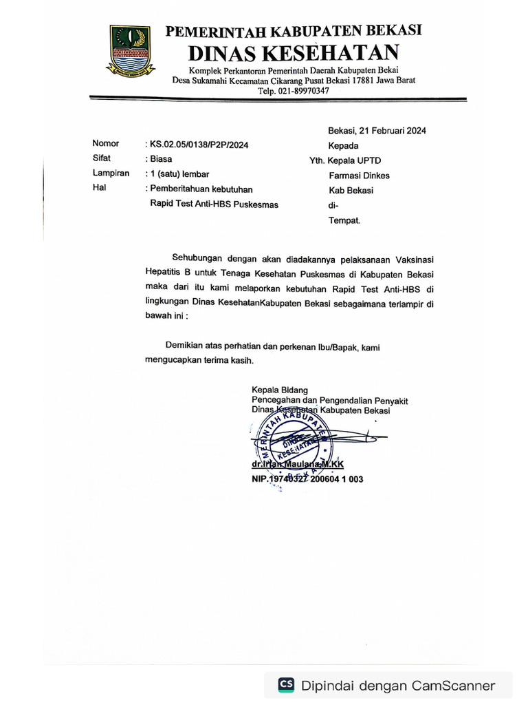 Pemberitahuan Alokasi Rapid | PDF