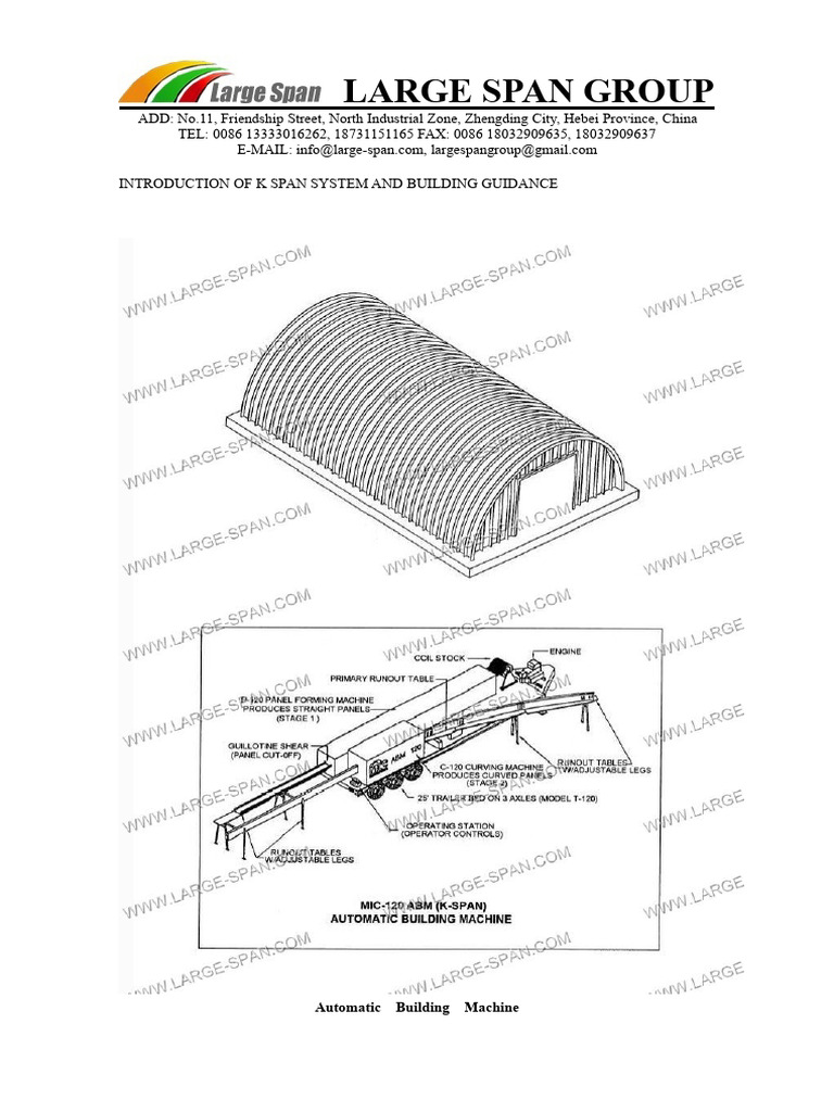 K-SPAN Building System Overview | PDF | Foundation (Engineering ...