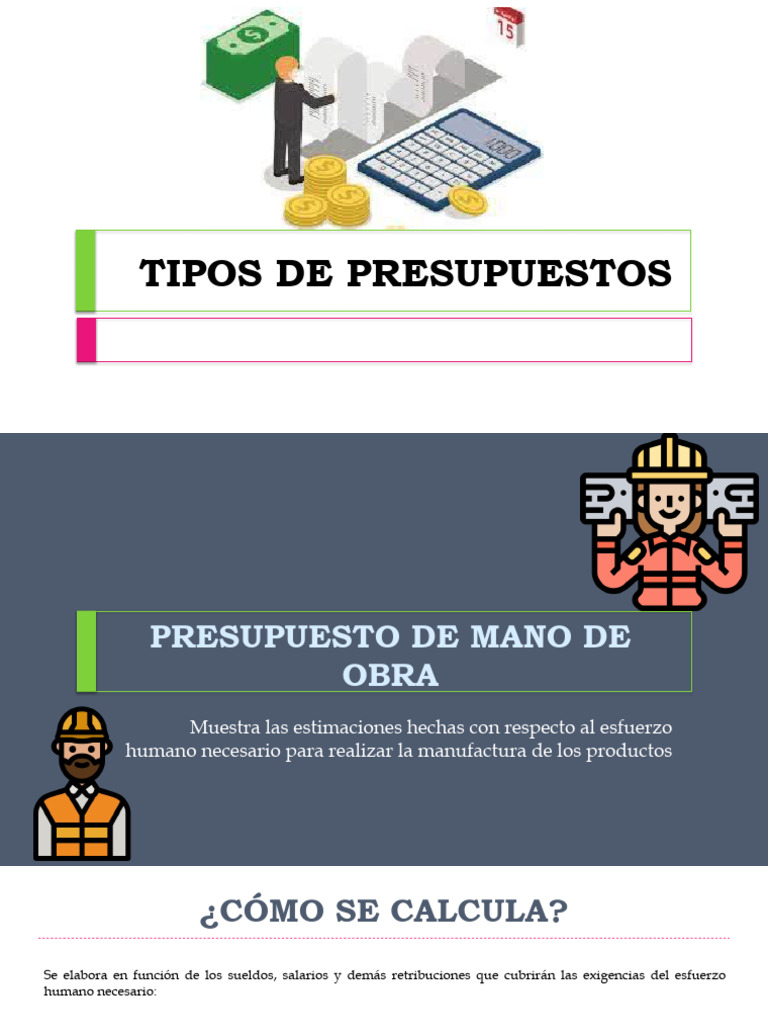 Tipos de Presupuestos | PDF | Presupuesto | Costo